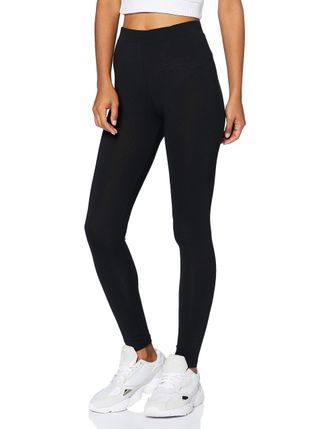 Build Your Brand Damen Stretch Jersey Leggings bis 5XL / Black, XS