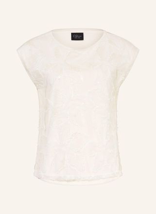 s.Oliver Black Label S.Oliver Black Label T-Shirt Mit Pailletten weiss