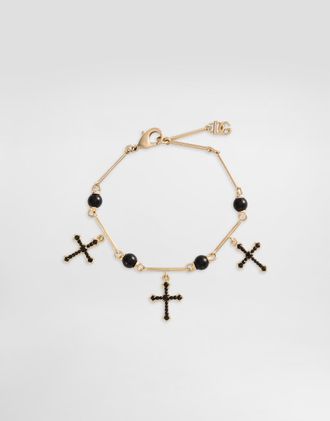 Dolce & Gabbana Armband Mit Kreuz-charms - Frau Bijoux Gold Metall Onesize