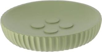 Tendance Porte Savon polyresine Rond striee - Kaki