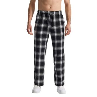 Generic Pantalon de pyjama en flanelle pour homme à carreaux doux avec cordon de serrage - Vêtement de nuit chaud et ultra confortable - Pantalon de détente d
