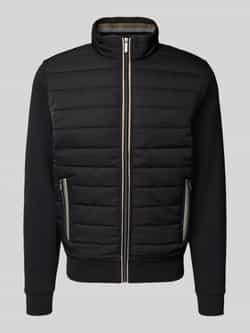 Bugatti Steppjacke mit Stehkragen und Rei&szlig;verschlusstaschen