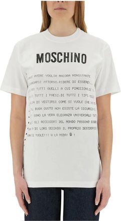 Moschino T-Shirt Mit Print - - Tops - Damen - Wei&szlig; - XS