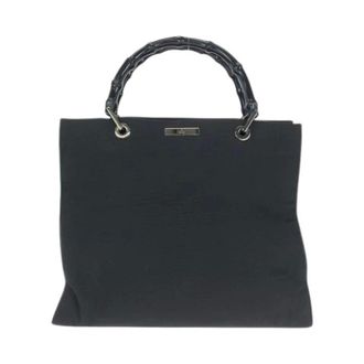 Gucci Sac &agrave; main en nylon bambou Pre-owned - Femme - Pre-owned - Noir - Taille: ONE Size