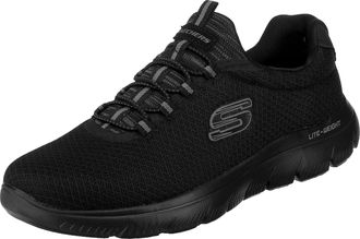 Skechers Herren Summits Sneaker, Black Mesh Trim, 39.5 EU