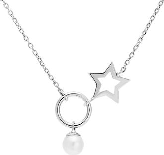 Edenly Halskette Fülle - Stern - 18 Karat Weißgold und Perle