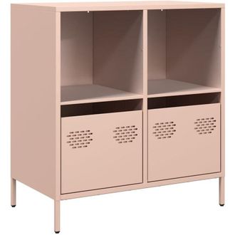 vidaXL Sideboard Rosa 68x39x73,5 cm Kaltgewalzter Stahl - Vidaxl