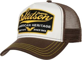 Stetson Casquette American Heritage Small Enfant/Homme - Mesh de Baseball Snapback Snapback, avec Visiere Printemps-ete - Taille Unique Marron Fonce
