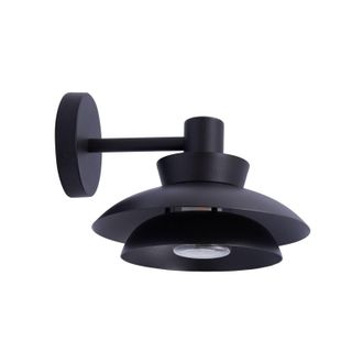 Lucande Wandleuchte au&szlig;en Thais (spritzwassergesch&uuml;tzt (Modern) in Schwarz aus Metall (1 flammig, E14) - Au&szlig;enwandleuchten Wandlampe Led Au&szlig;enlampe Outdoor f&uuml;