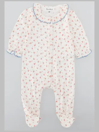 Tartine Et Chocolat Floral Cotton Pyjama Dress - White