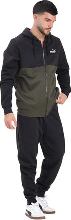 Puma Herren-Trainingsanzug mit Kapuze und Rei&szlig;verschluss, schwarz, Code 692158-70, Schwarz, XXL