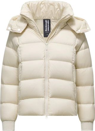 Bomboogie Femme, Vestes, Blanc, Taille: 38 FR Doudoune Courte avec Capuche Amovible
