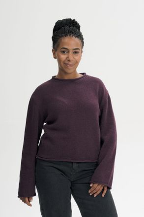 Mela Damen vegan Strickpullover Geetha Holunder Melange
