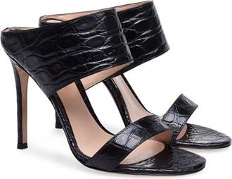 Generic Mules à Talons Aiguilles pour Femmes, Sandales à Talons Hauts et Bout Ouvert Sandales Mules en Cuir Tendance Sandales de soirée à Bride arrière pour l