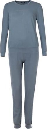 Emporio Armani Essential Studs Logo Long Pajamas Ensemble Pyjama, Tempesta, M aux Femmes