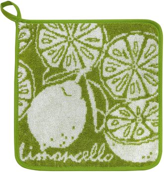 Kracht K&uuml;chen Textilien Limoncello Frottier Topflappen 22x22 cm gr&uuml;n 2er Pack