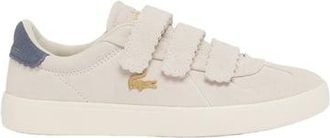 Lacoste Baskets basses &agrave; scratch en cuir
