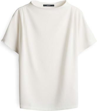 someday Damen Kurzarmshirt | Material Mix Shirt Kerin Slim mit Flügelärmel Milk, 40