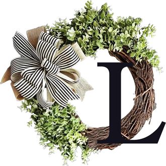 Generic Dekorativer Briefkranz, Praktisch und Einfach Zum Aufh&auml;ngen an der Haust&uuml;r oder Als Wanddekoration, Gr&uuml;ne Willkommensgirlande (204.00)