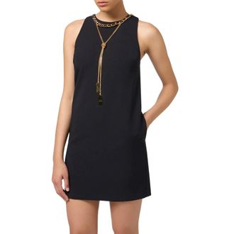 Elisabetta Franchi Femme, Robes, Noir, Taille: 38 FR Mini-robe noire avec collier