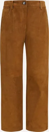 Magda Butrym Straight-leg corduroy-effect leather Pants Female 36