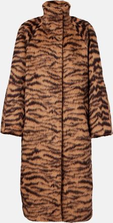 Alaia Ala&iuml;a Bedruckter Mantel aus einem Wollgemisch