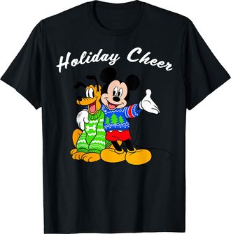 Disney Mickey und Pluto feiern Weihnachten T-Shirt