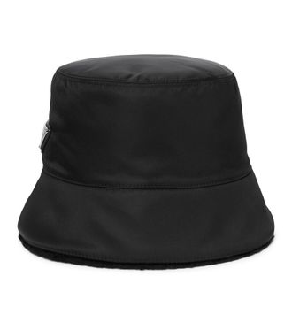 Prada Chapeau bob en Re-Nylon et shearling