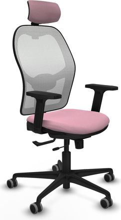 Piqueras y Crespo Ergonomischer Stuhl Rosa Jorquera mit 2D-Armlehnen, h&ouml;henverstellbarer Lendenwirbelst&uuml;tze und h&ouml;henverstellbarem Kopfteil und Neigungsverstellung, aus