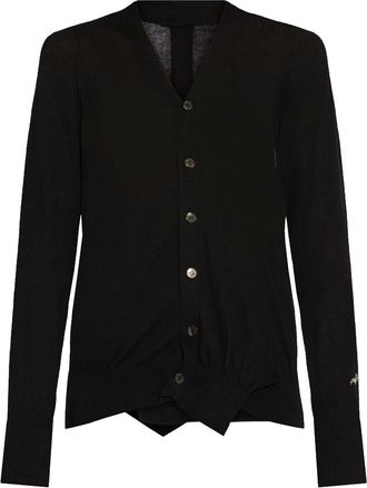 Yohji Yamamoto cardigan en coton - Noir