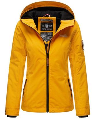 Marikoo Outdoorjacke Brombeere Sportliche &Uuml;bergangsjacke mit Kapuze und sch&uuml;tzendem Kragen