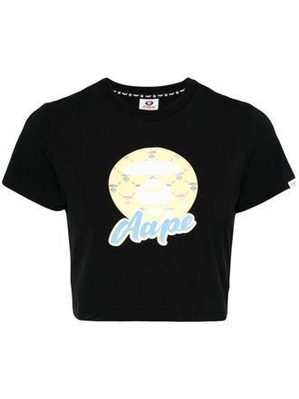 Aape By A Bathing Ape t-shirt crop à logo - Noir