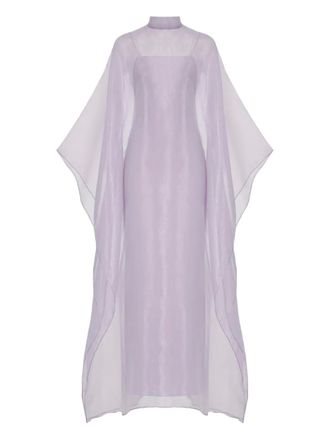 Taller Marmo robe longue Iris &agrave; manches longues - Violet