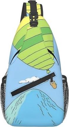 Generic Sac &agrave; dos &agrave; bandouli&egrave;re motif montgolfi&egrave;re, ciel bleu et nuages blancs