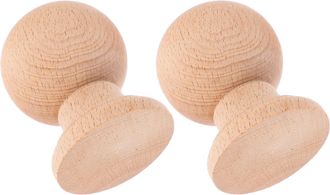 Pretyzoom 2 Stück Massivholz Finial Post Tops Hohe Dekorative Treppenpfosten Zaunspitzen Unbemalte Holz-ballaufsätze für Möbel Geländer und Gartentore Römisch I