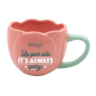 Mr. Wonderful Rosa 3D Tasse - By your side, its always spring - Fassungsverm&ouml;gen: 330 ml