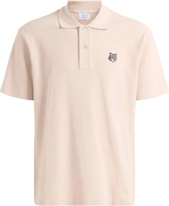 Maison Kitsun&eacute; Homme, Tops, Beige, Taille: S Fox Head Comfort Polo
