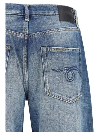 R13 Womens Jeans Darcy Loose Raine Blue Cotton