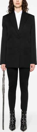 Off-white Virgin Wool Blazer - Black