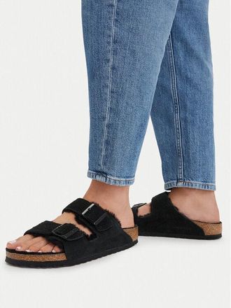 Birkenstock Pantoletten Arizona Shearling 0752663 Schwarz