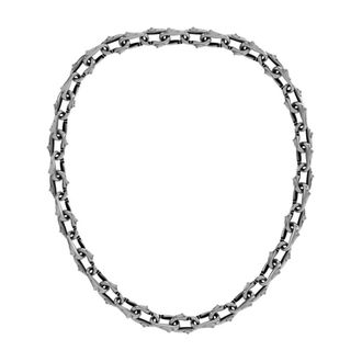 John Richmond Kettenhalskette mit silbernen Stacheln - - Accessories - Damen - Grau - ONE SIZE