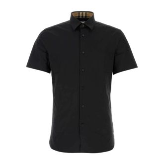 Burberry Stretch Poplin Hemd - - Shirts - Herren - Schwarzk - S