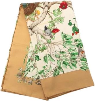 Herm&egrave;s Pre-owned Au Co Bois Silk Scarf - Femme - Pre-owned - Multicolore - Taille: ONE Size