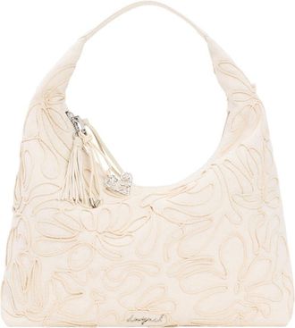 Desigual Handtasche Large Raffia Flower