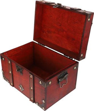 BESPORTBLE Generisch Vintage Holz Aufbewahrungsbox mit Schloss Schreibtischbox f&uuml;r Kleinteile Robuste Holzbox Zur Organisation Von B&uuml;ro und Haushaltszubeh&ouml;r Leic