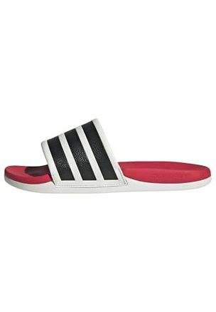 adidas Mixte ADILETTE COMFORT 2.0 SLIDES, crystal white/core black/lucid red, 40.5 EU