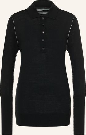 AllSaints Allsaints Strick-Poloshirt Martel Aus Merinowolle schwarz