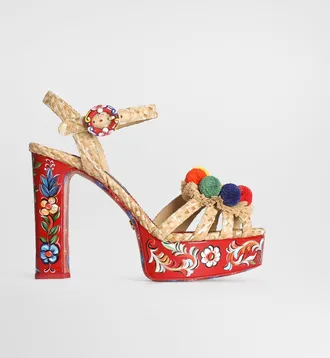 Dolce & Gabbana Sandalo Plt - Frau Sandalen Und Wedges Multicolor 37.5