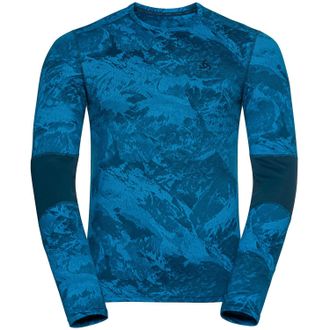 Odlo Herren Whistler ECO Funktionsunterwäsche Langarm Shirt, Indigo Bunting - Blue Wing Teal