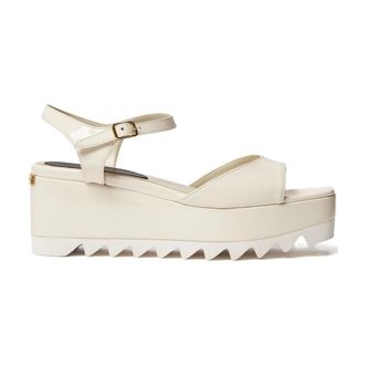 Stella McCartney Elyse Patent Plateau-Sandalen - - Shoes - Damen - Wei&szlig; - 37 EU